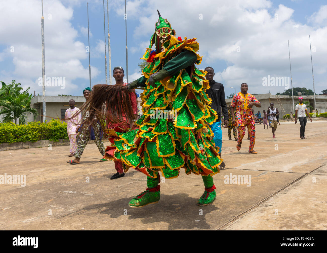 Benin, West Africa, Porto-Novo, egoun egoun spirit of the deads walking ...
