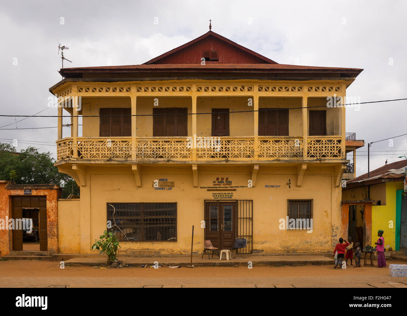 Benin, West Africa, Porto-Novo, old french colonial building Stock ...