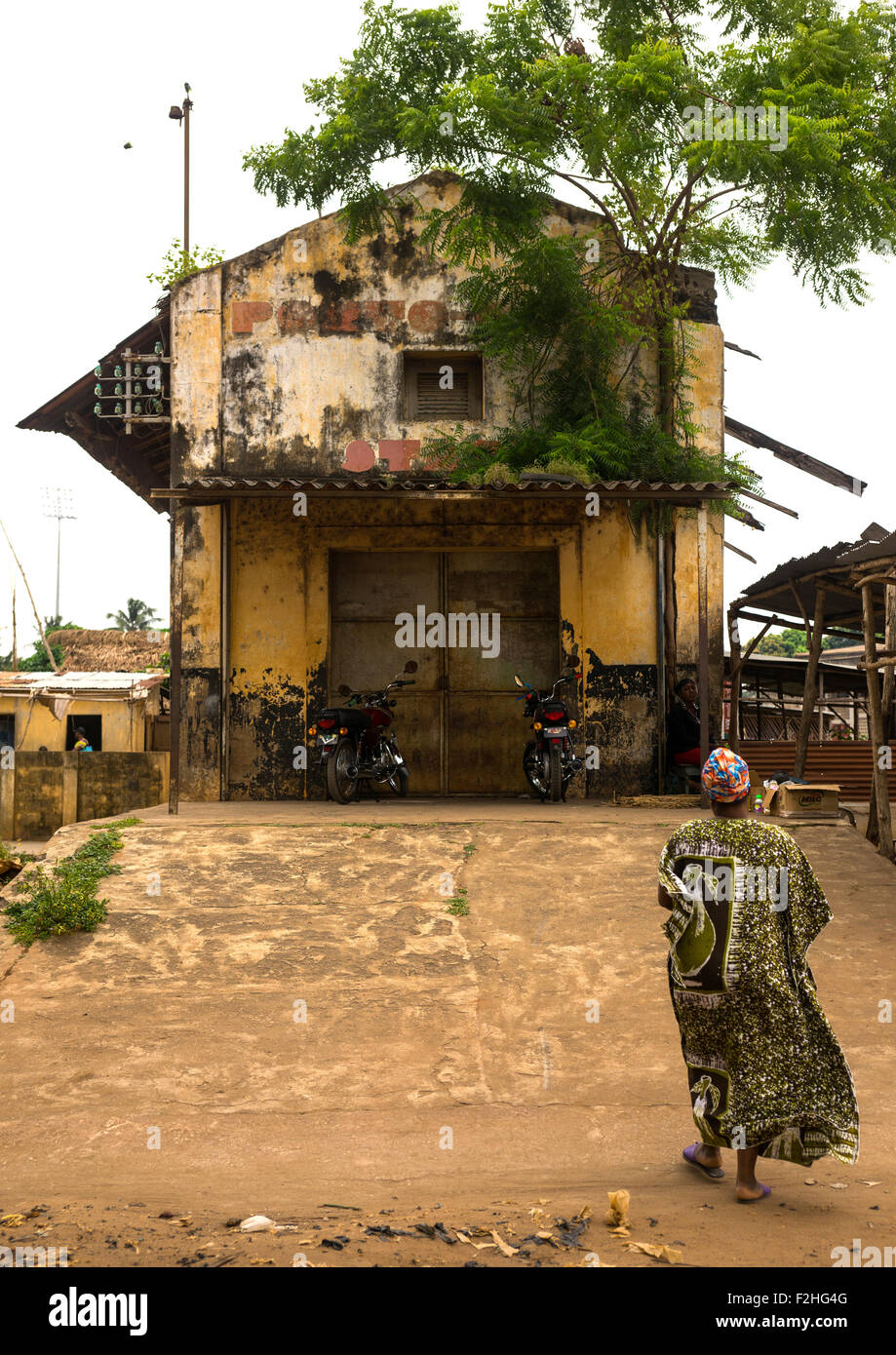 Benin, West Africa, Porto-Novo, old french colonial building Stock ...