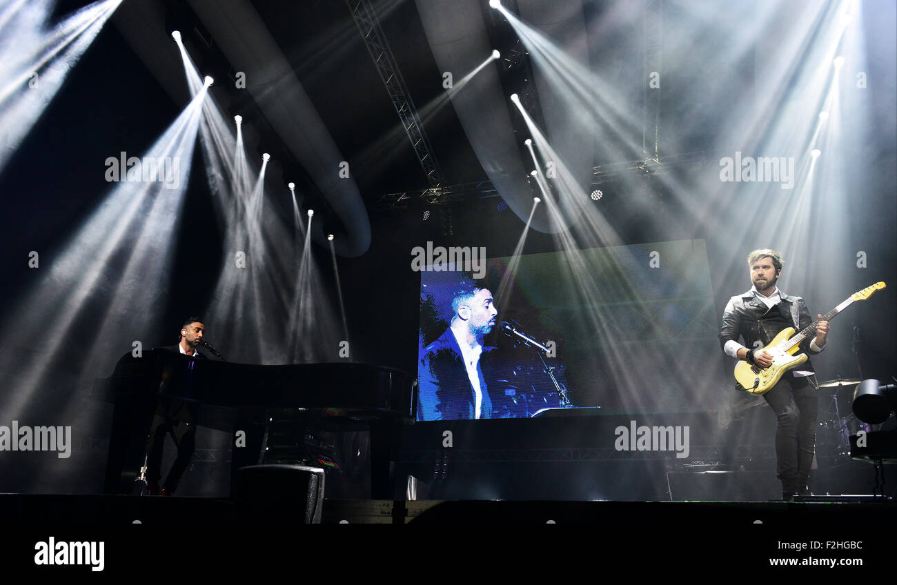 Mexican pop rock group Camila perform live in concert at the James L ...
