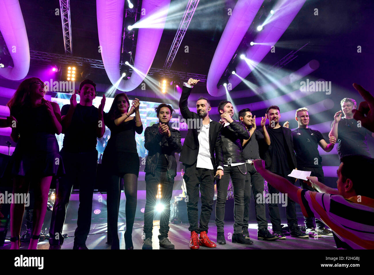 Mexican pop rock group Camila perform live in concert at the James L ...