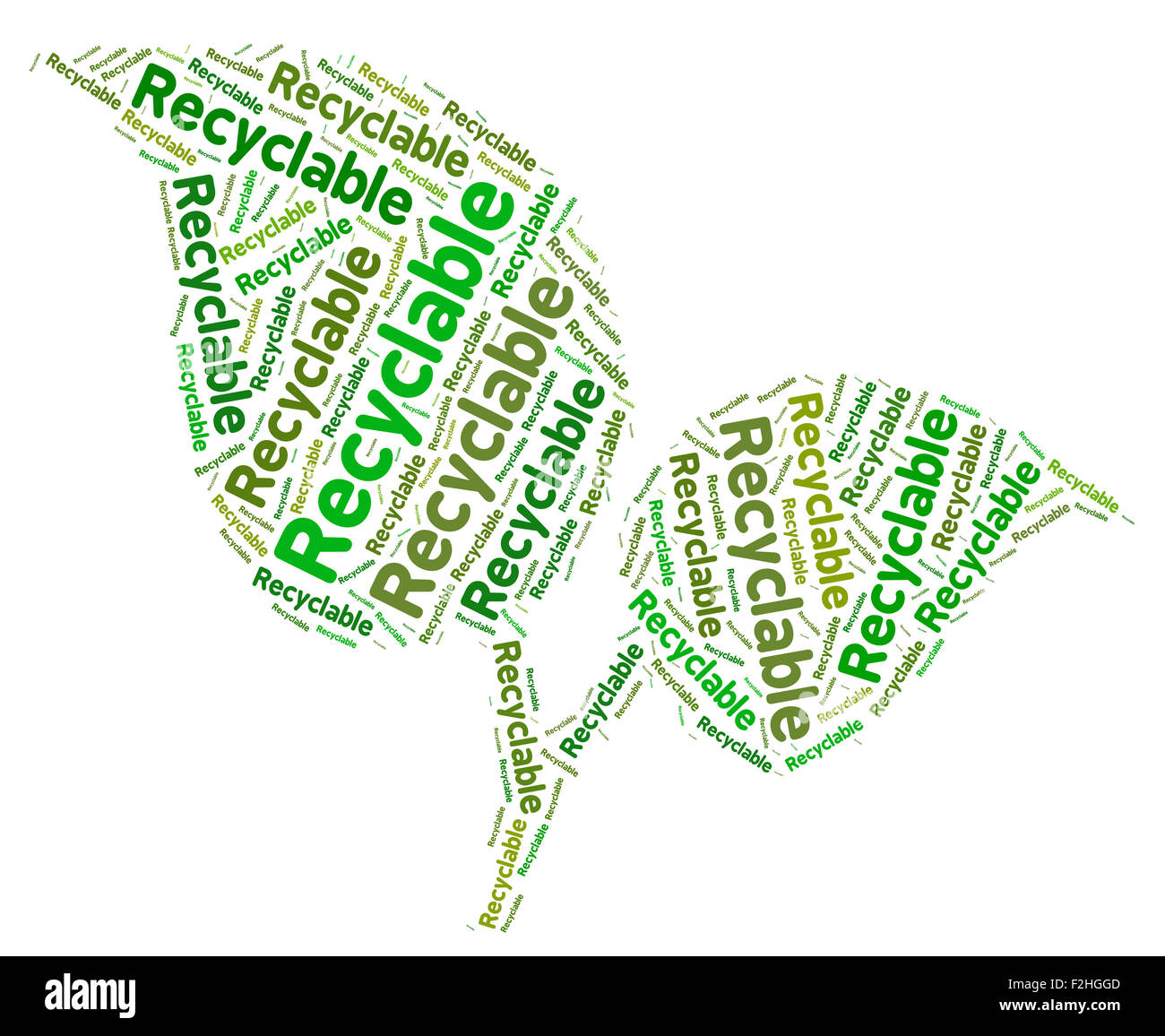 Recyclable Word Showing Earth Friendly And Renewable Stock Photo - Alamy