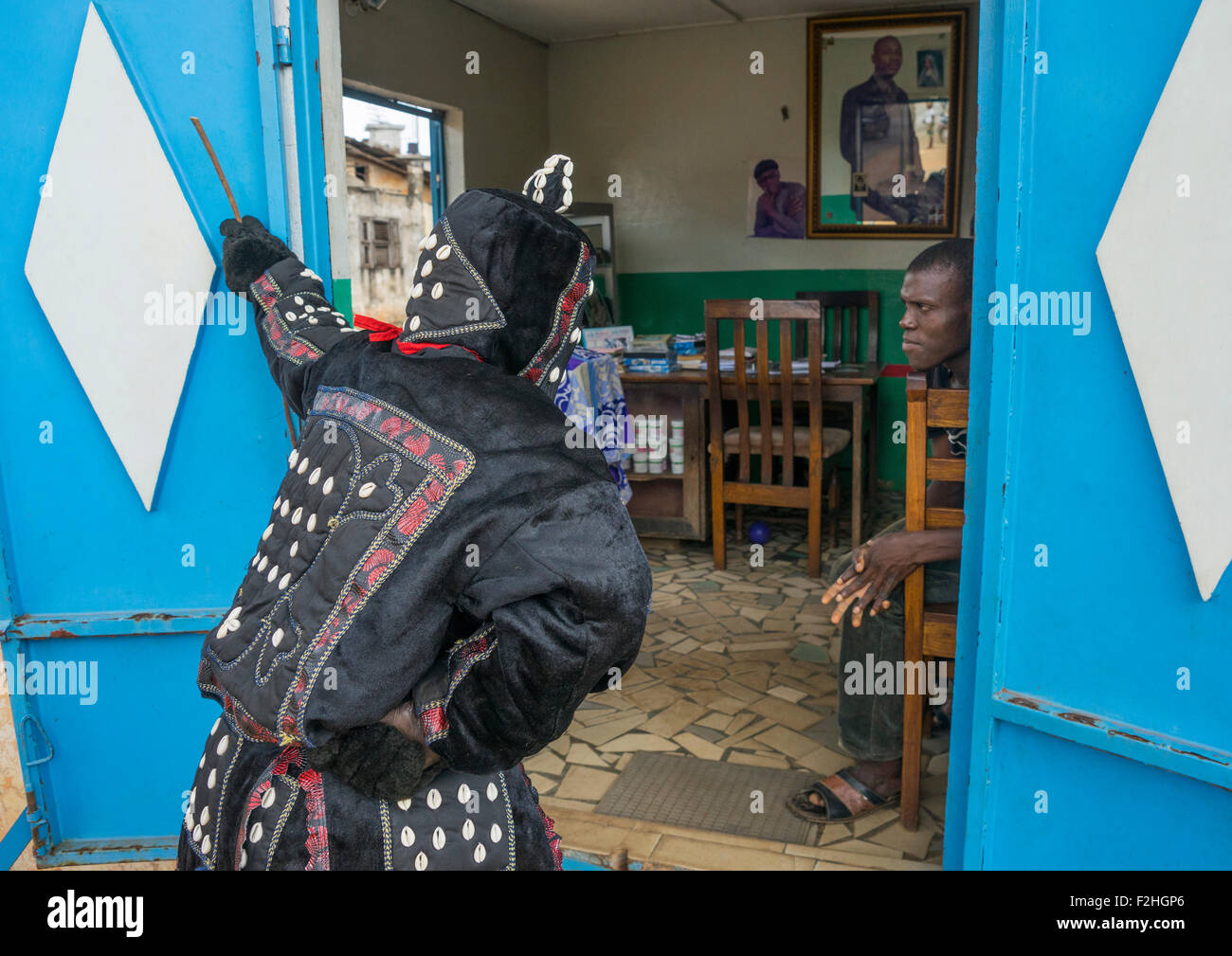 Benin, West Africa, Porto-Novo, egoun egoun spirit of the deads asks ...