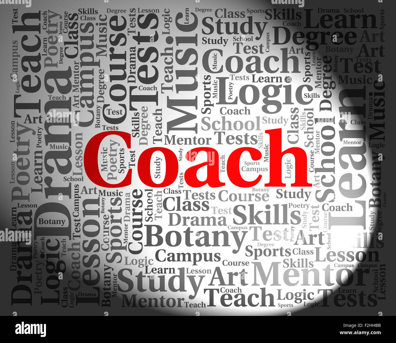 Coach Word Showing Skills Learning And Lessons Stock Photo - Alamy