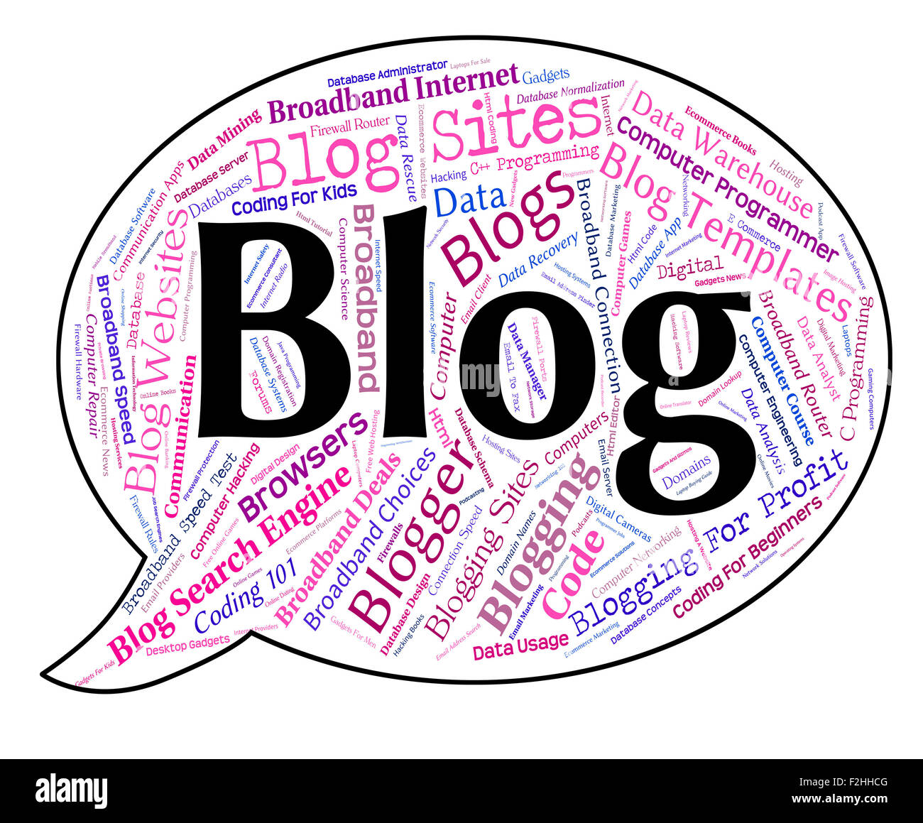 Blog Word Indicating Internet Online And Weblog Stock Photo - Alamy