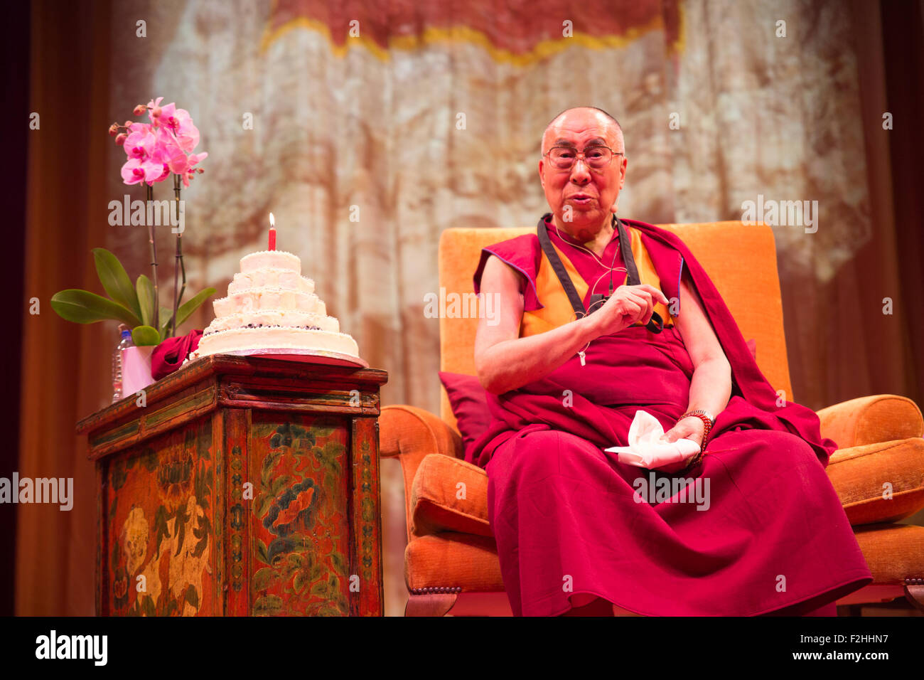 London,Uk 19 September 2015. His Holiness Dalia Lama during his ...