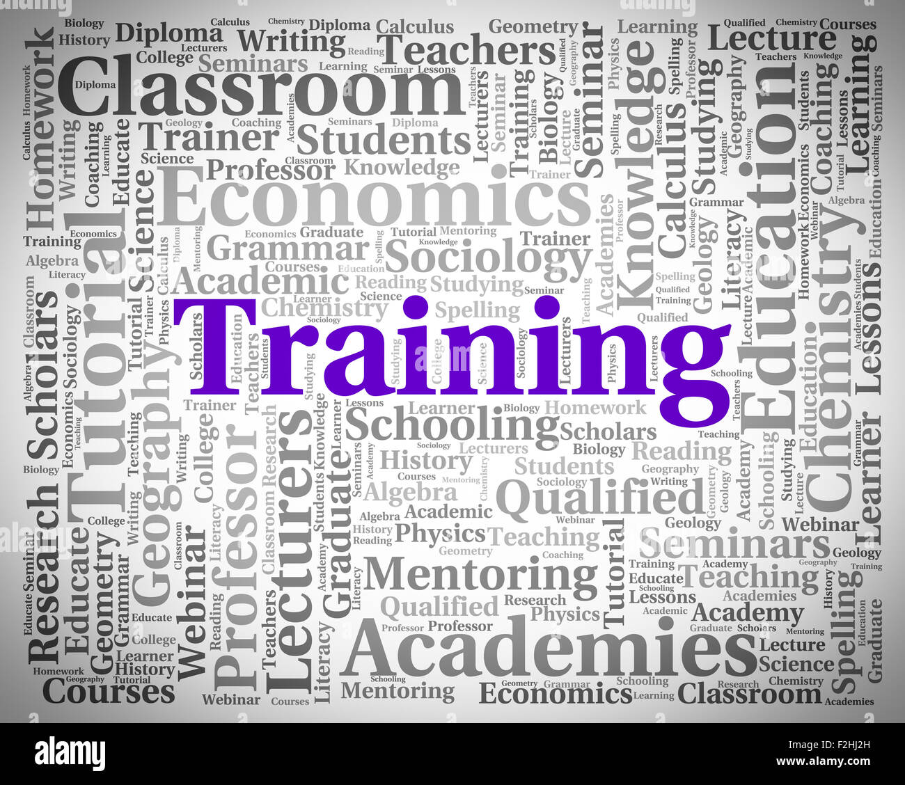 Training Word Indicating Instructing Seminar And Education Stock Photo ...