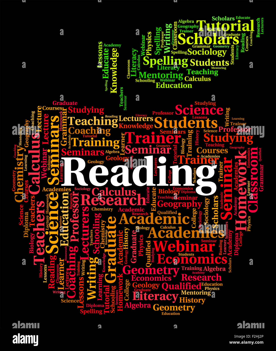 Reading Word Representing Pore Over And Comprehend Stock Photo - Alamy