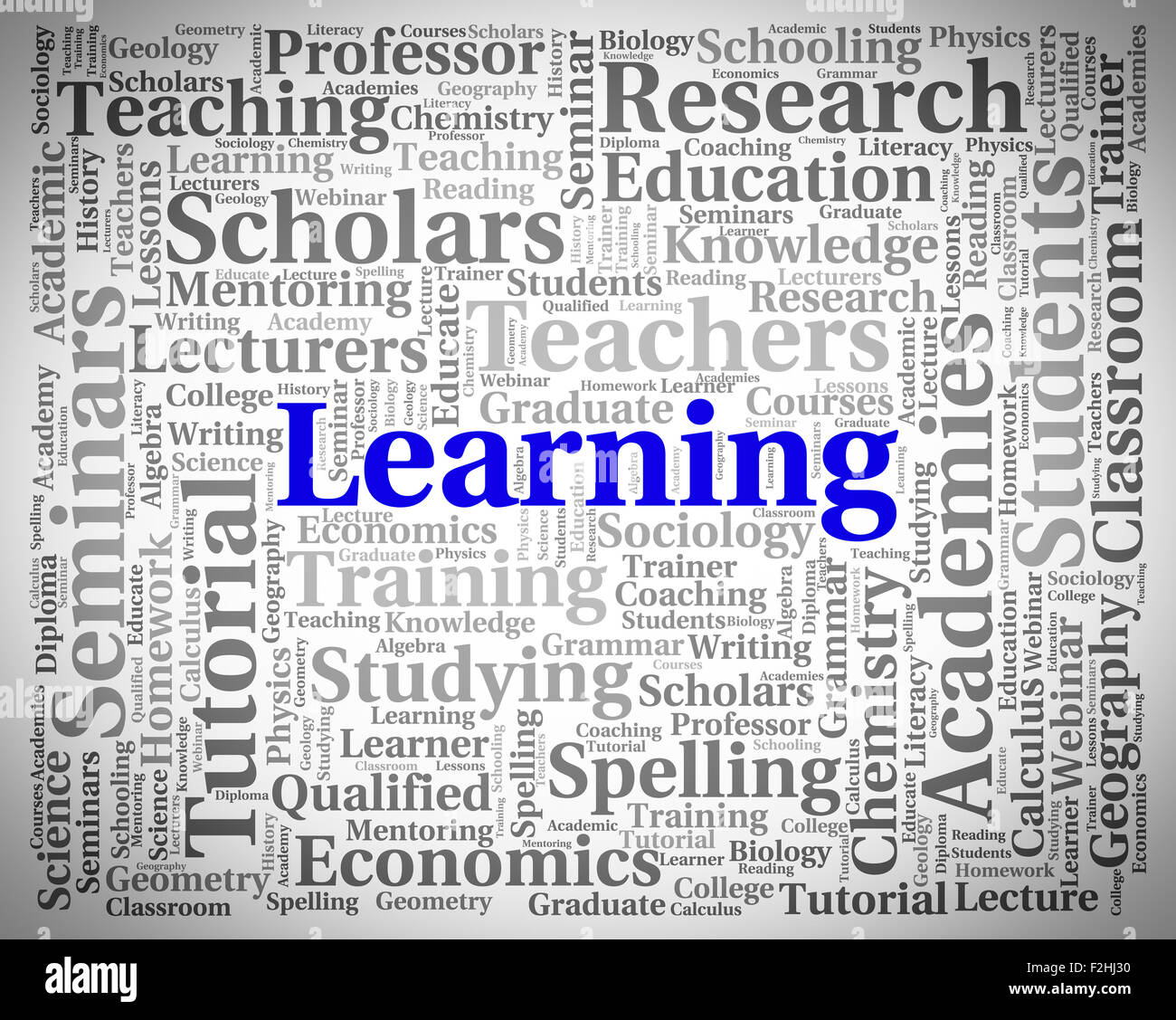 Learning Word Indicating Educated Studying And University Stock Photo ...
