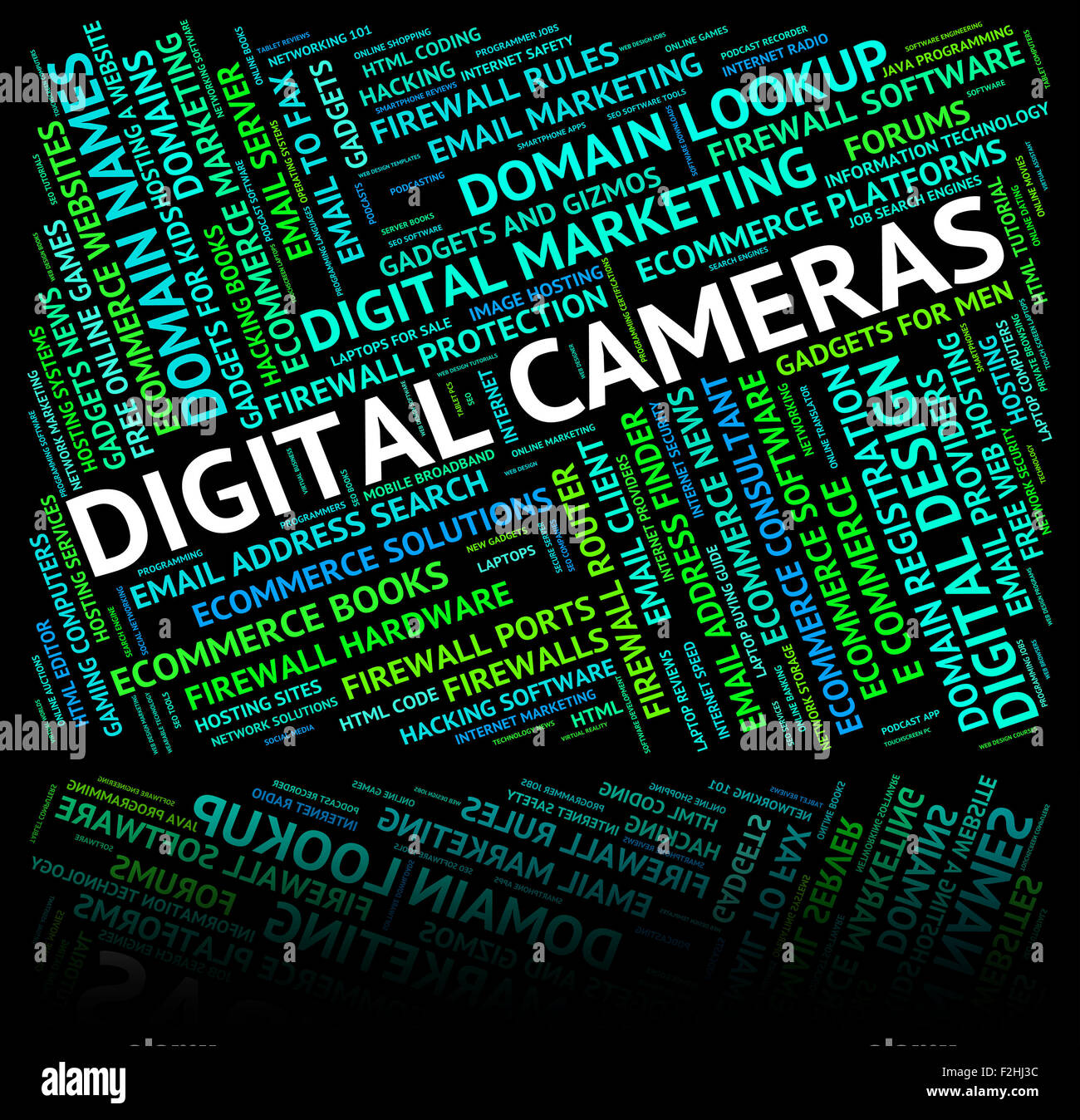 Digital Cameras Representing High Tec And Technology Stock Photo - Alamy