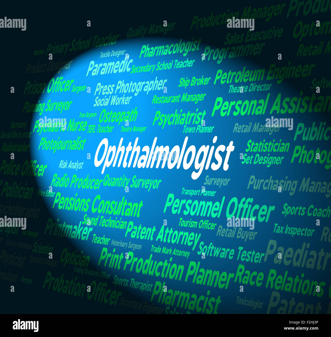 Ophthalmologist Job Representing Optometric Physician And Oculist Stock ...