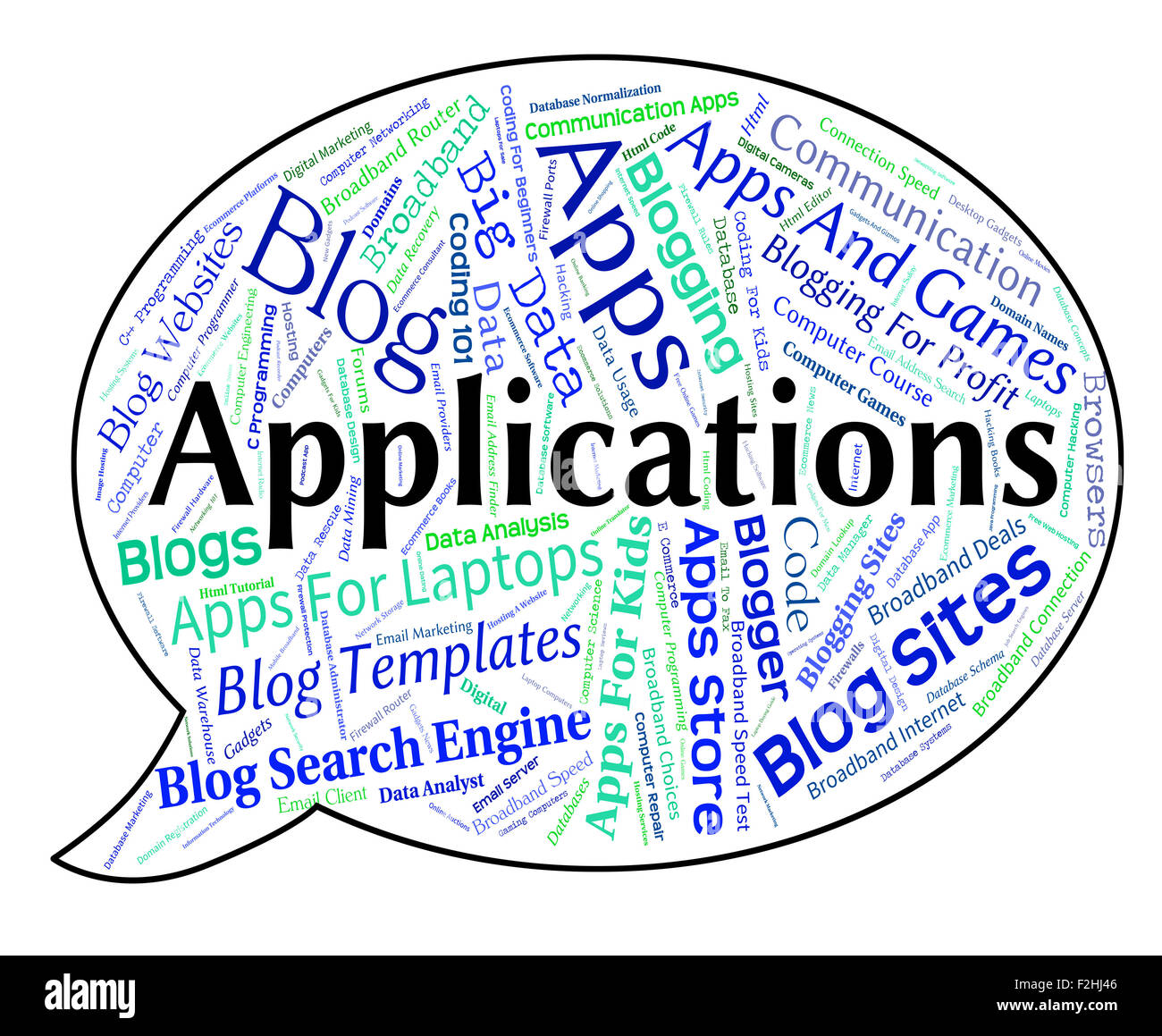 Applications Word Representing Program Apps And Computers Stock Photo ...