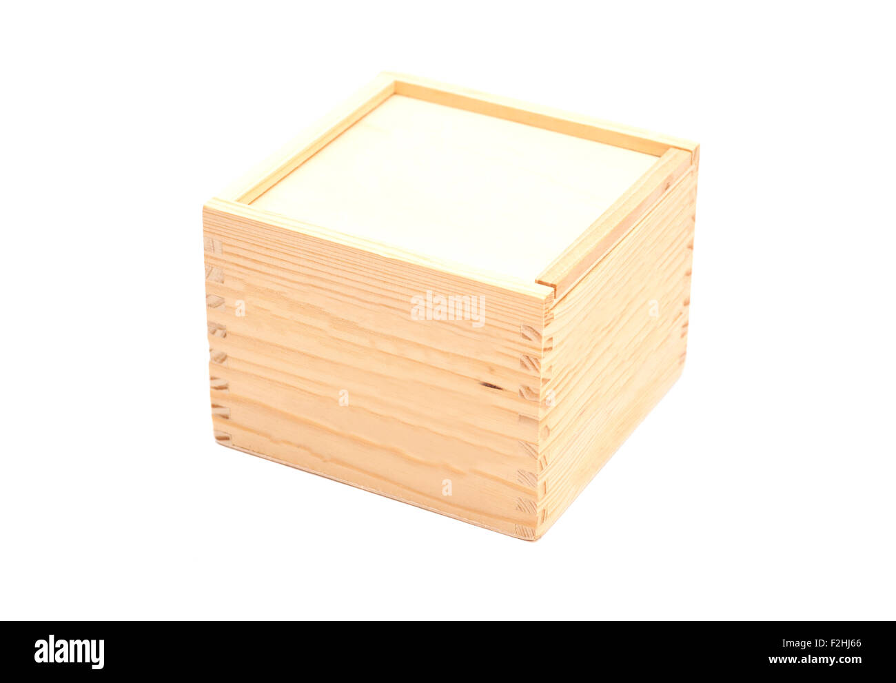 Closed wooden box isolated white Stock Photo - Alamy