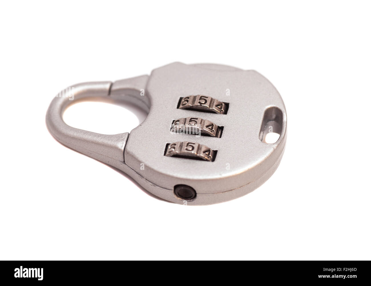 Small lock with numbers combination on white Stock Photo - Alamy