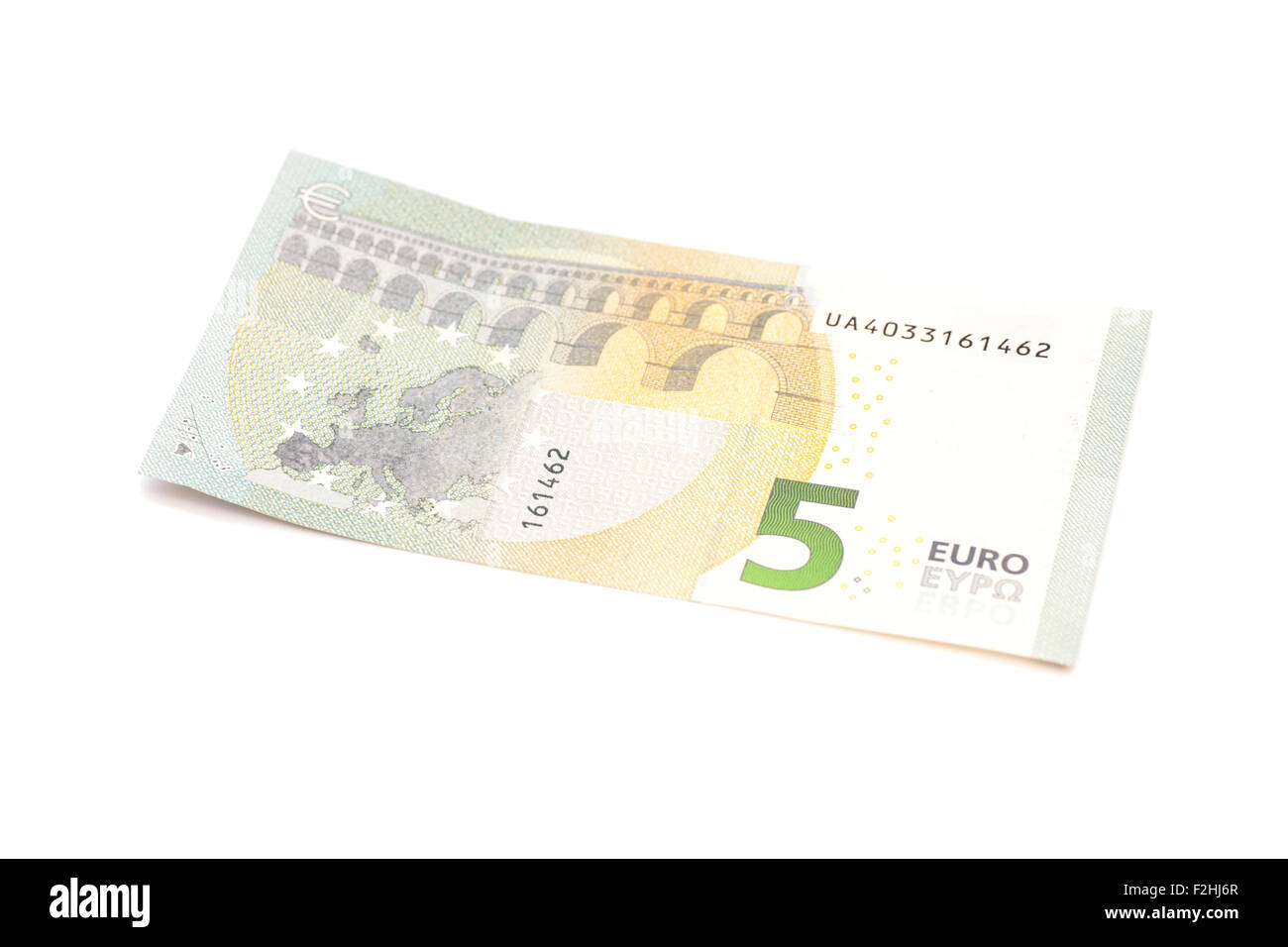 New five euro banknote isolated Stock Photo - Alamy