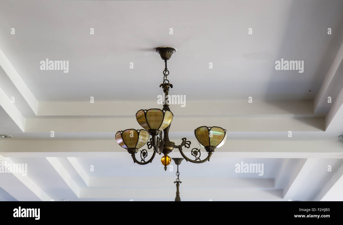 lamp metal ceiling light fixture Stock Photo - Alamy