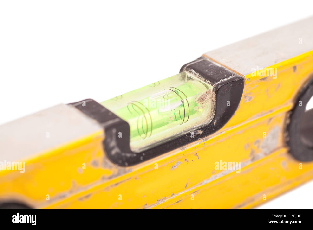 Yellow building level, isolated on white background Stock Photo - Alamy