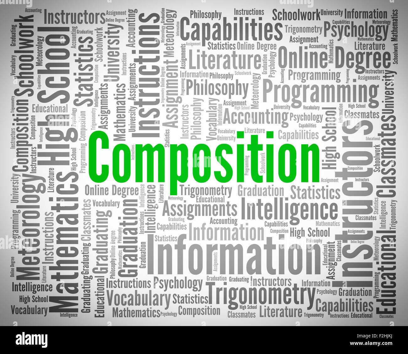 Composition Word Representing Literary Work And Scrawl Stock Photo - Alamy