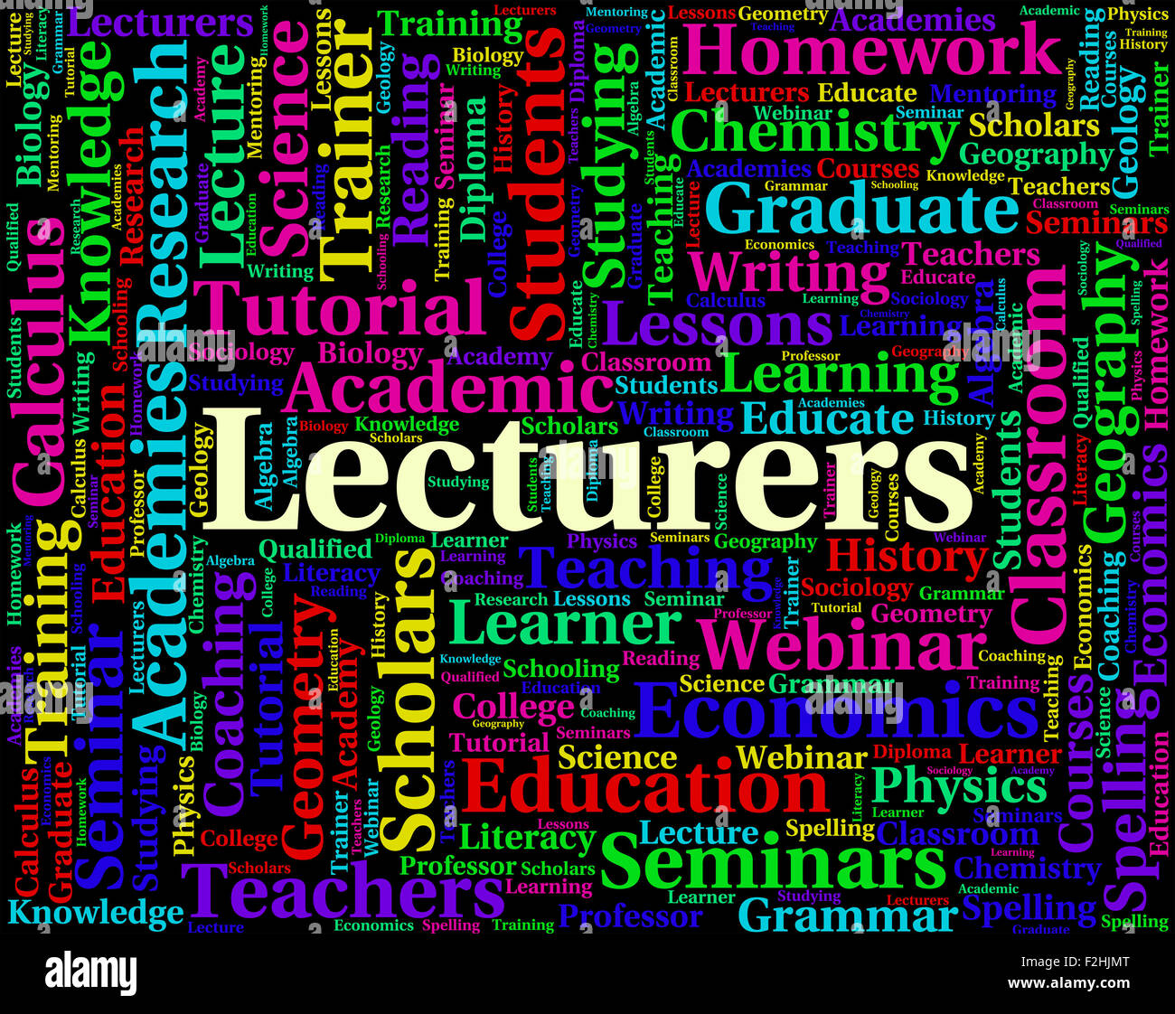Lecturers Word Meaning Address Speeches And Presentations Stock Photo ...