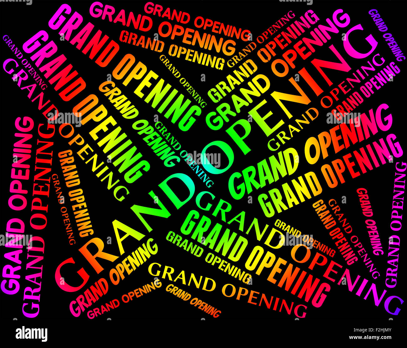 Grand Opening Showing Startup Introduction And Huge Stock Photo - Alamy