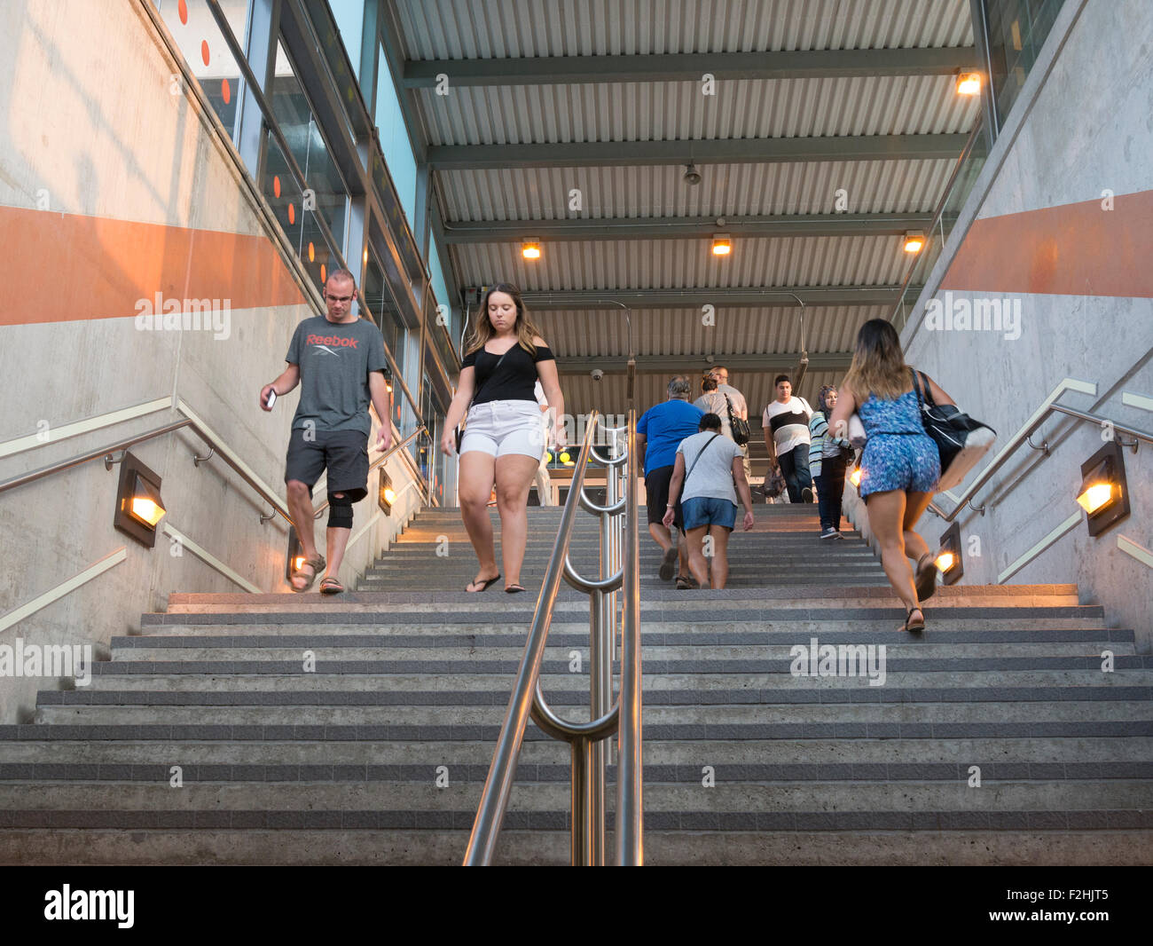 Canada people climbing stairs hi-res stock photography and images - Alamy