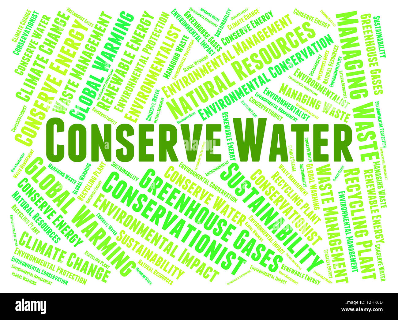 Conserve Water Showing Text Preserving And Save Stock Photo - Alamy