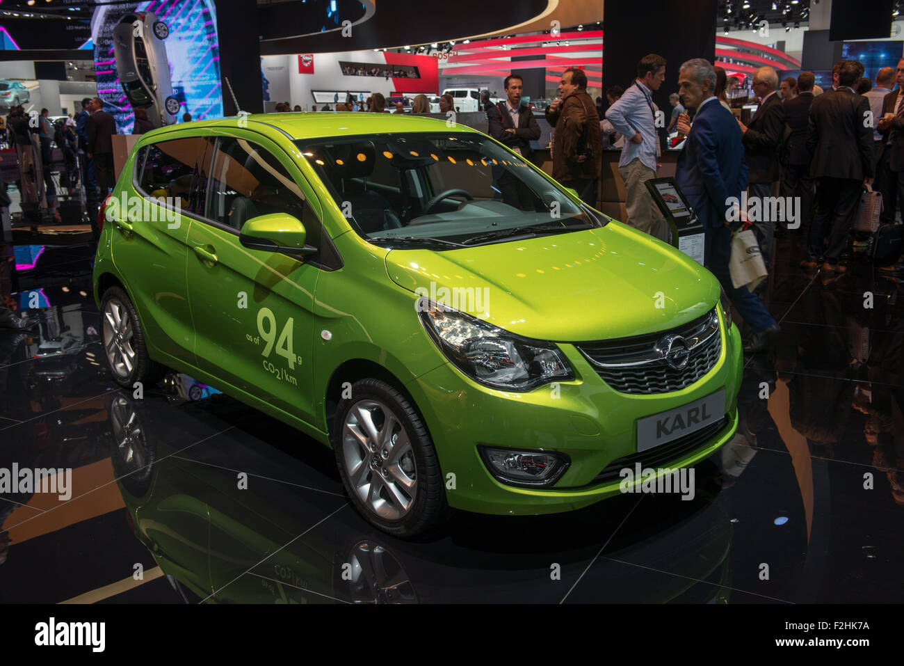 Frankfurt international motor show (IAA) 2015. Opel Karl Stock Photo ...