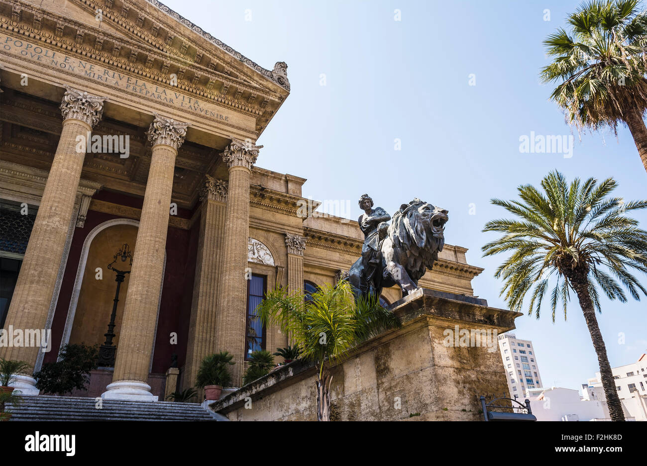 Teatro Massimo Vittorio Emanuele in Palermo, Sicily. It is the third ...