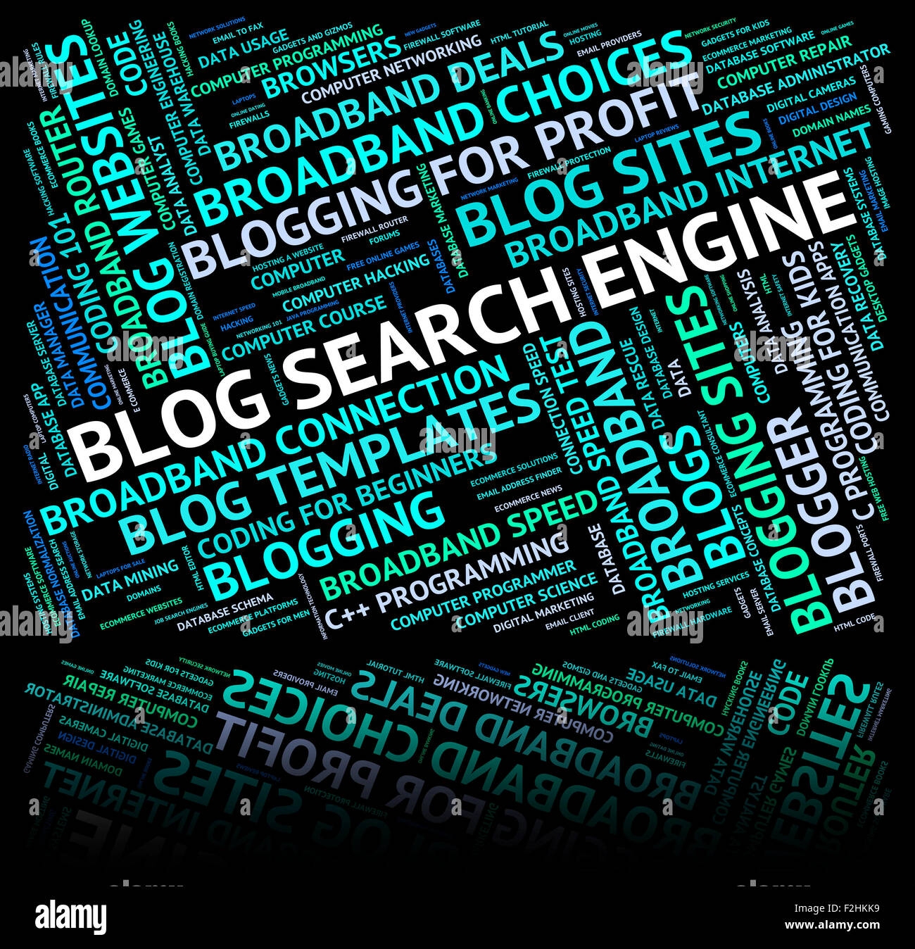 Blog Search Engine Showing Explore Websites And Research Stock Photo ...