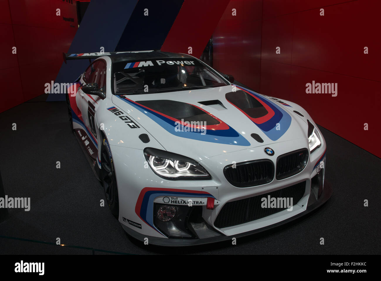 Frankfurt international motor show (IAA) 2015. BMW M6 GT3 racing car ...