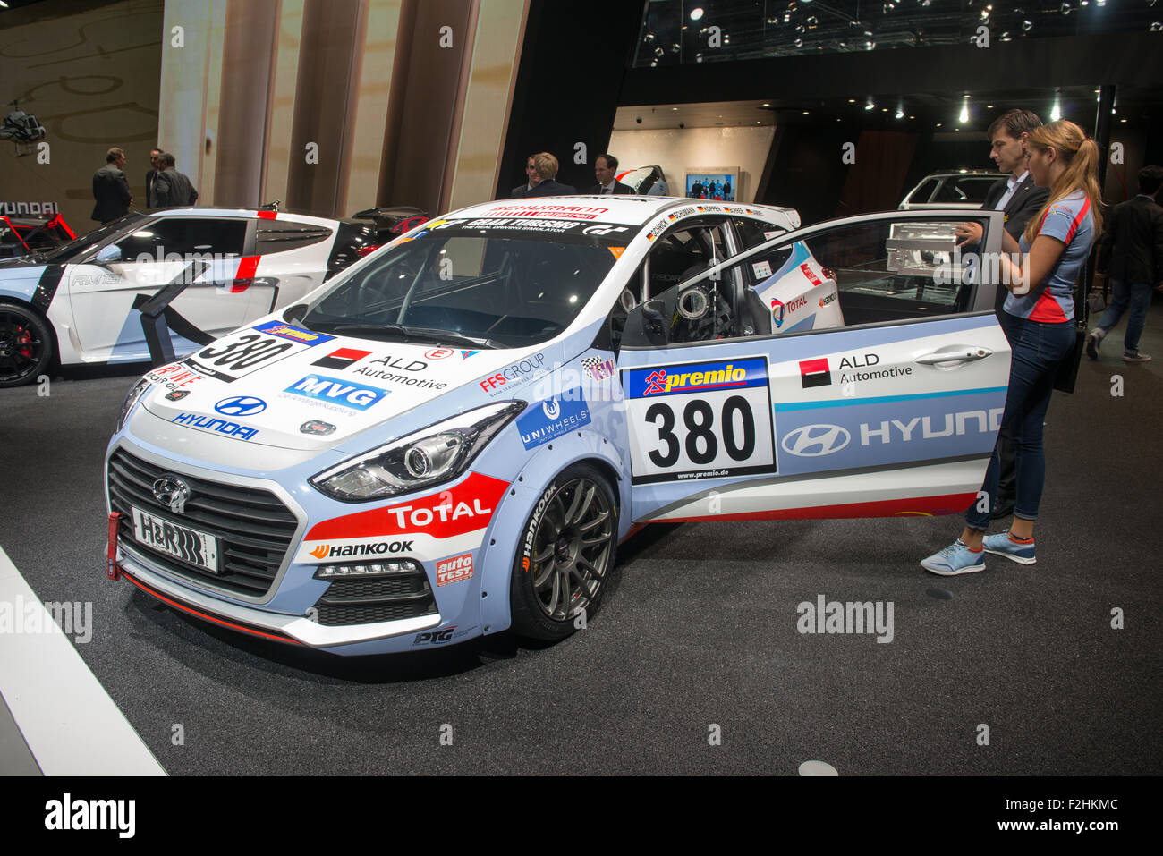 Frankfurt international motor show (IAA) 2015. Hyundai H&R racing car ...