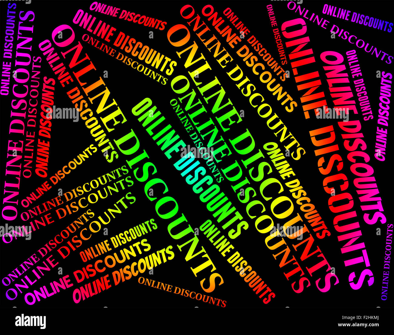 Online Discounts Representing World Wide Web And Internet Offer Stock ...