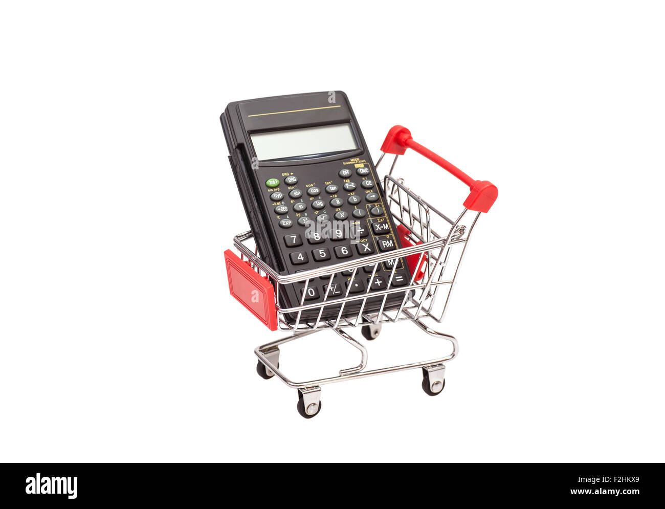 Shopping cart money calculator hi-res stock photography and images - Alamy
