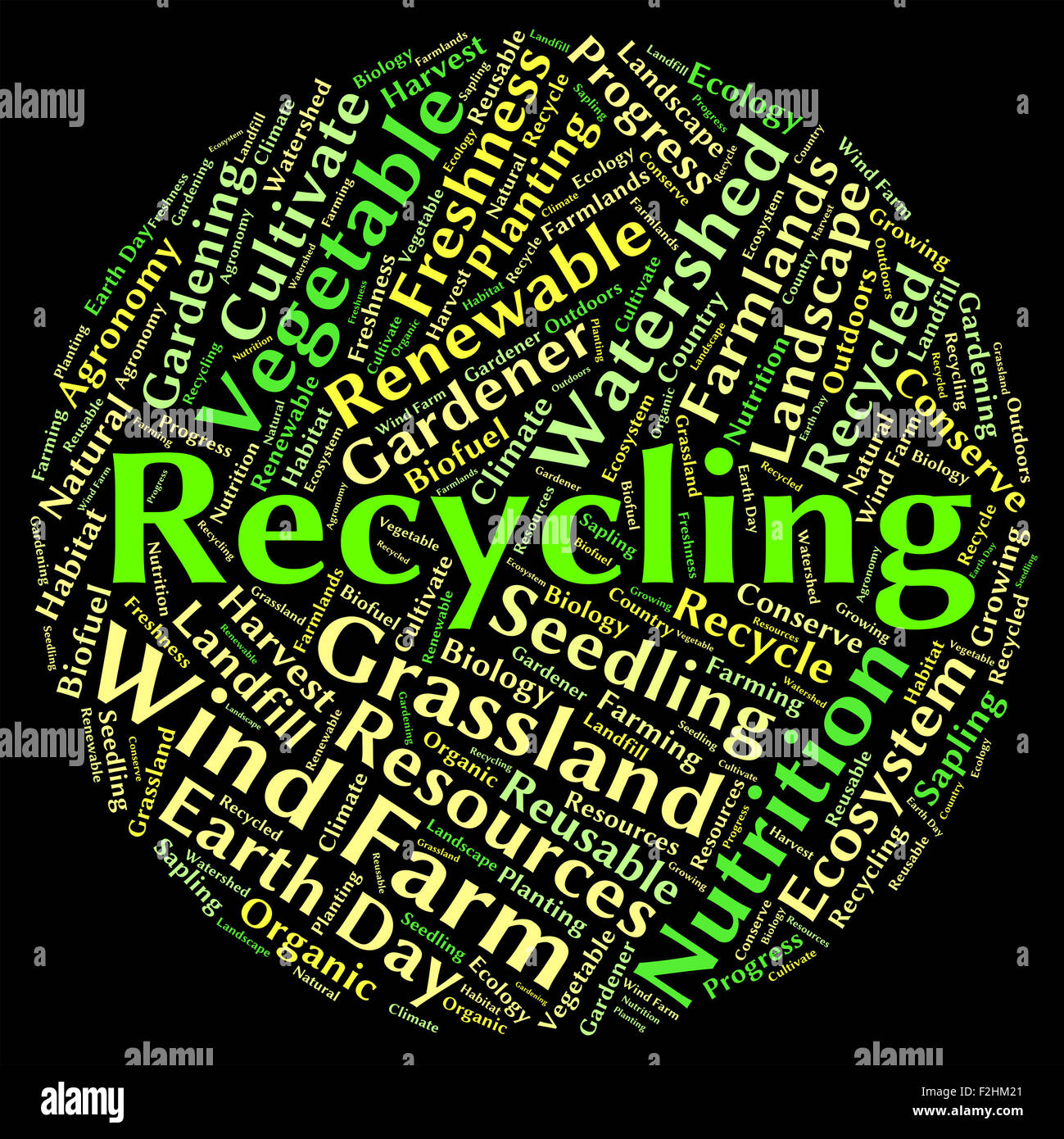 Recycling Word Indicating Go Green And Reusable Stock Photo - Alamy