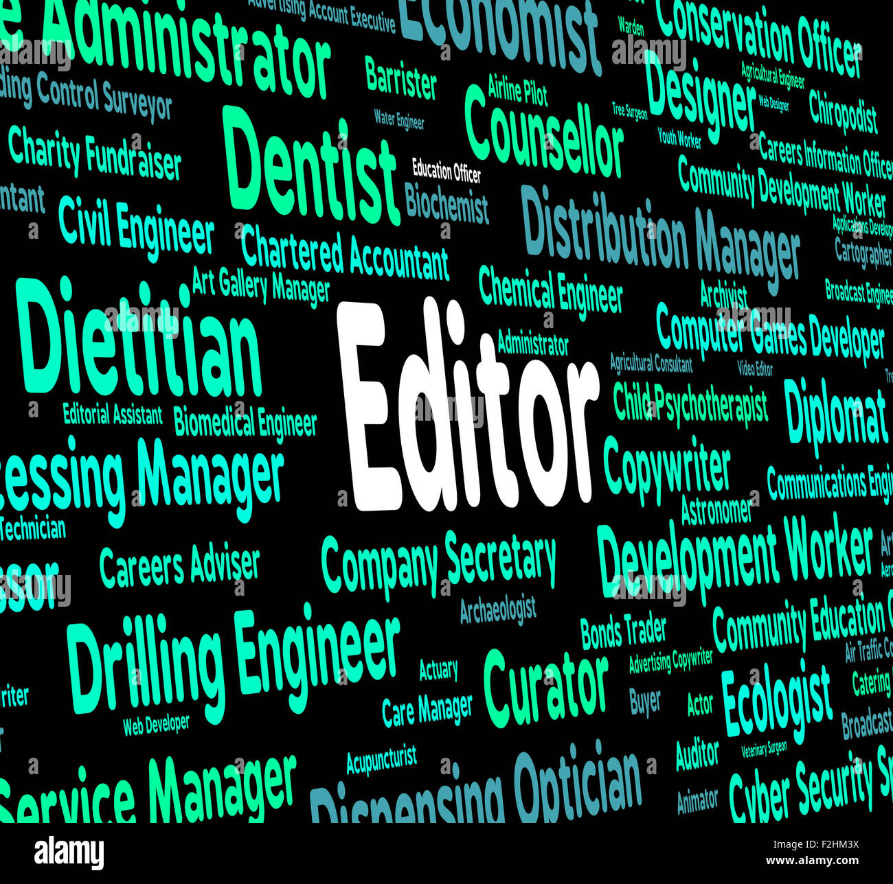 Editor Job Indicating Occupation Hire And Editing Stock Photo - Alamy