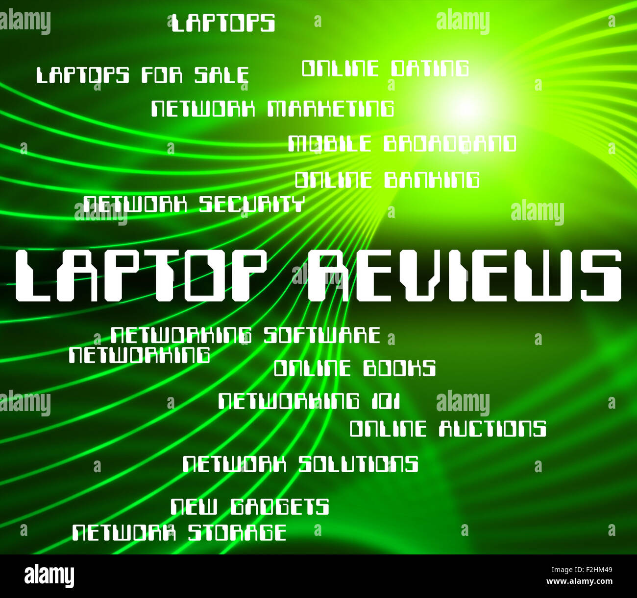 Laptop Reviews Meaning Connection Evaluate And Text Stock Photo - Alamy