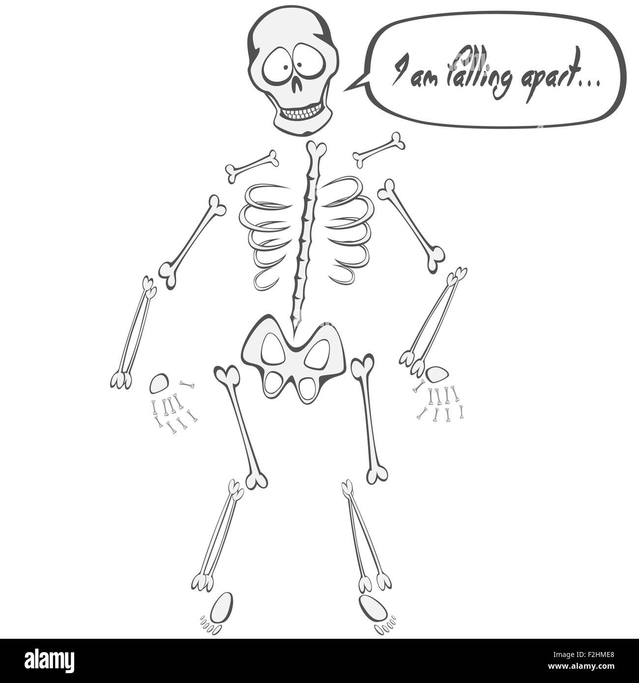 Funny skeleton cartoon hi-res stock photography and images - Alamy