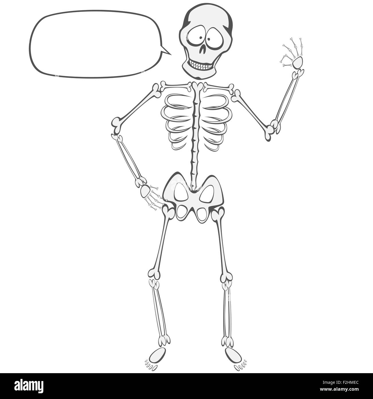Skeleton Buddy - A funny skeleton standing and showing "ok" sign with a ...