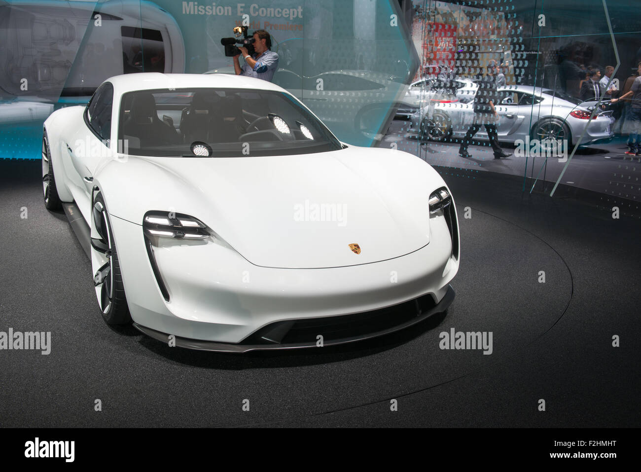 Frankfurt international motor show (IAA) 2015. Porsche Mission E ...