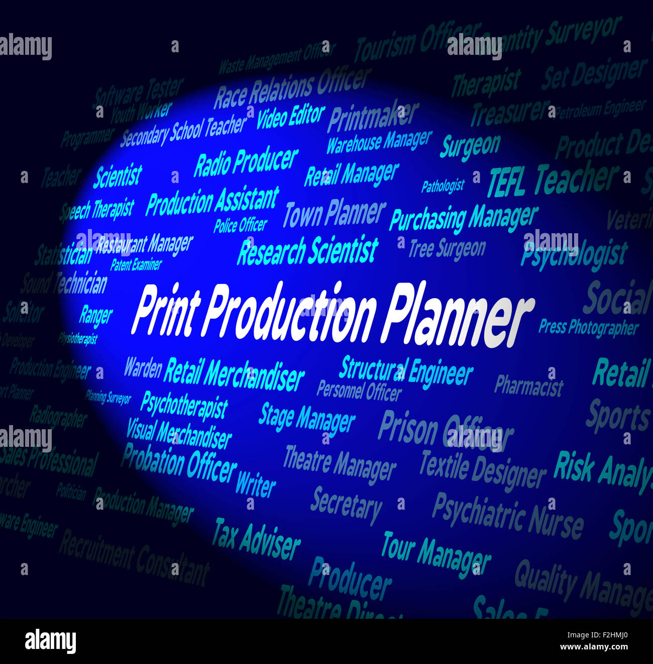 Print Production Planner Meaning Administrator Word And Work Stock ...