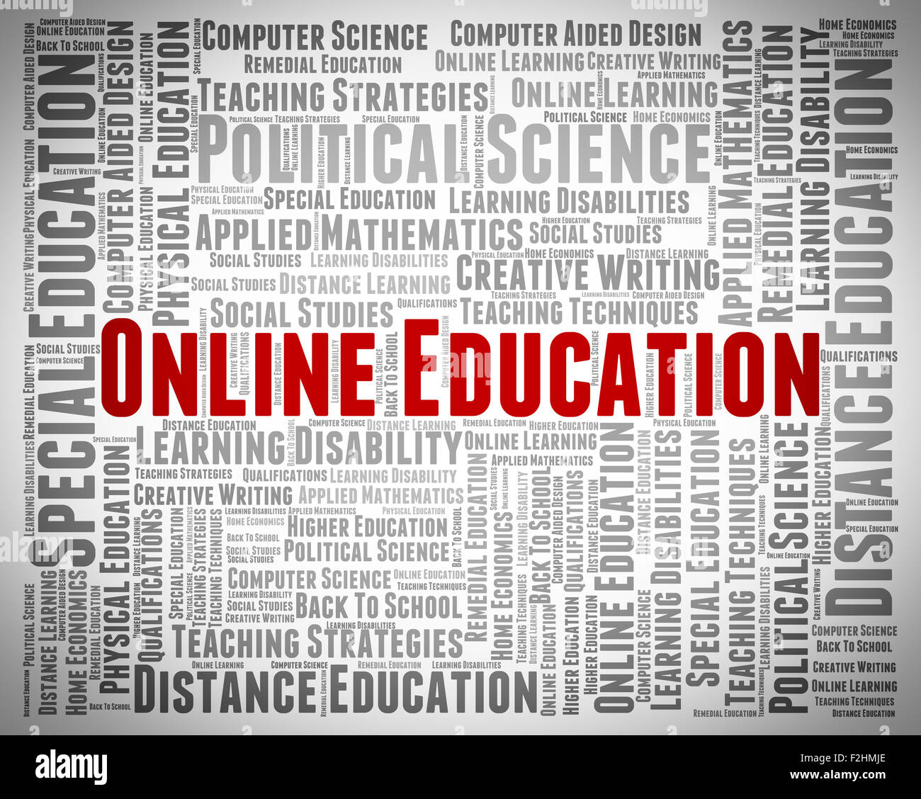 Online Education Representing World Wide Web And Website Stock Photo ...