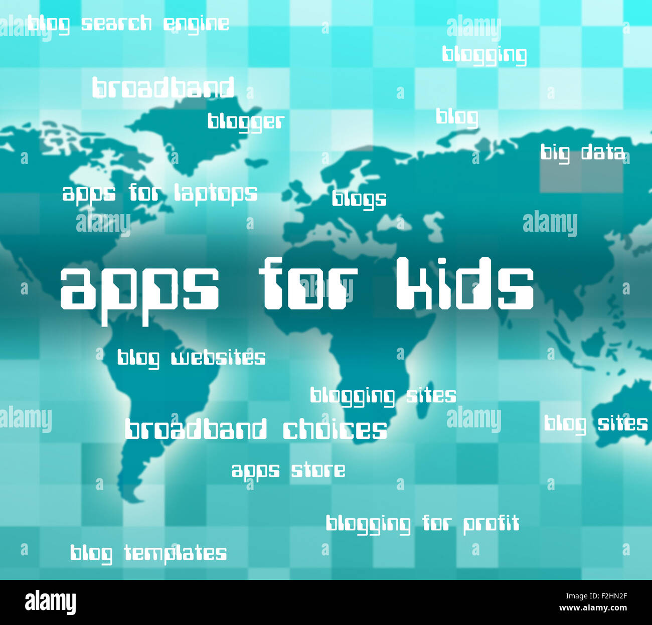 Apps For Kids Showing Application Software And Web Stock Photo - Alamy