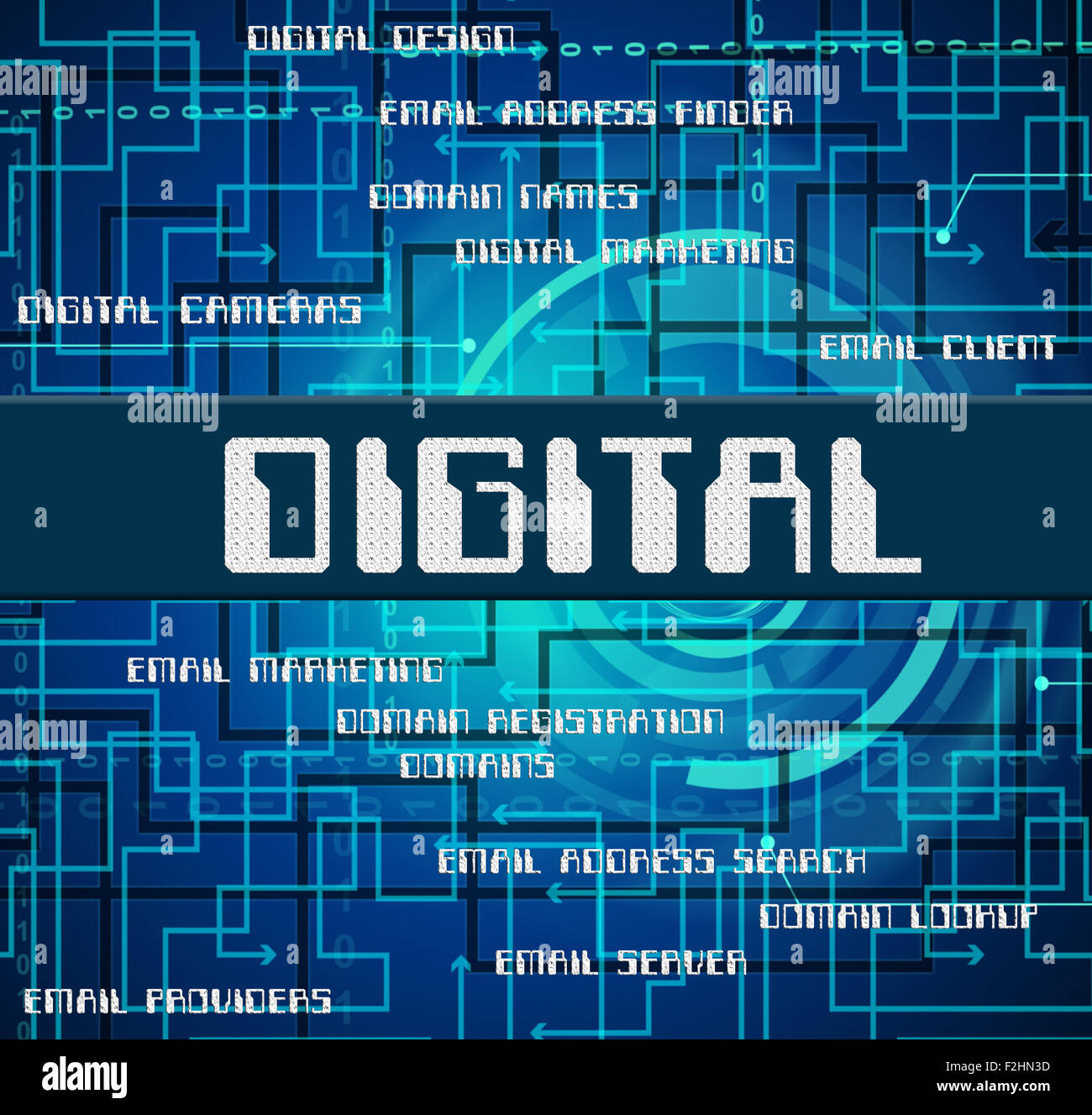 Technology word representing digital words hi-res stock photography and ...