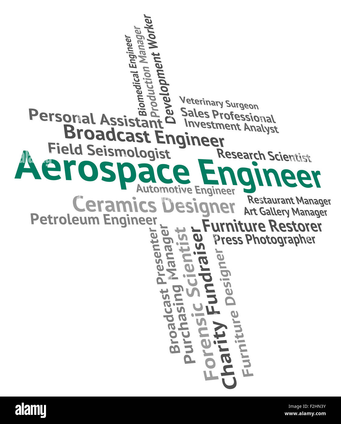 Aerospace Engineer Indicating Word Position And Aeronautics Stock Photo ...