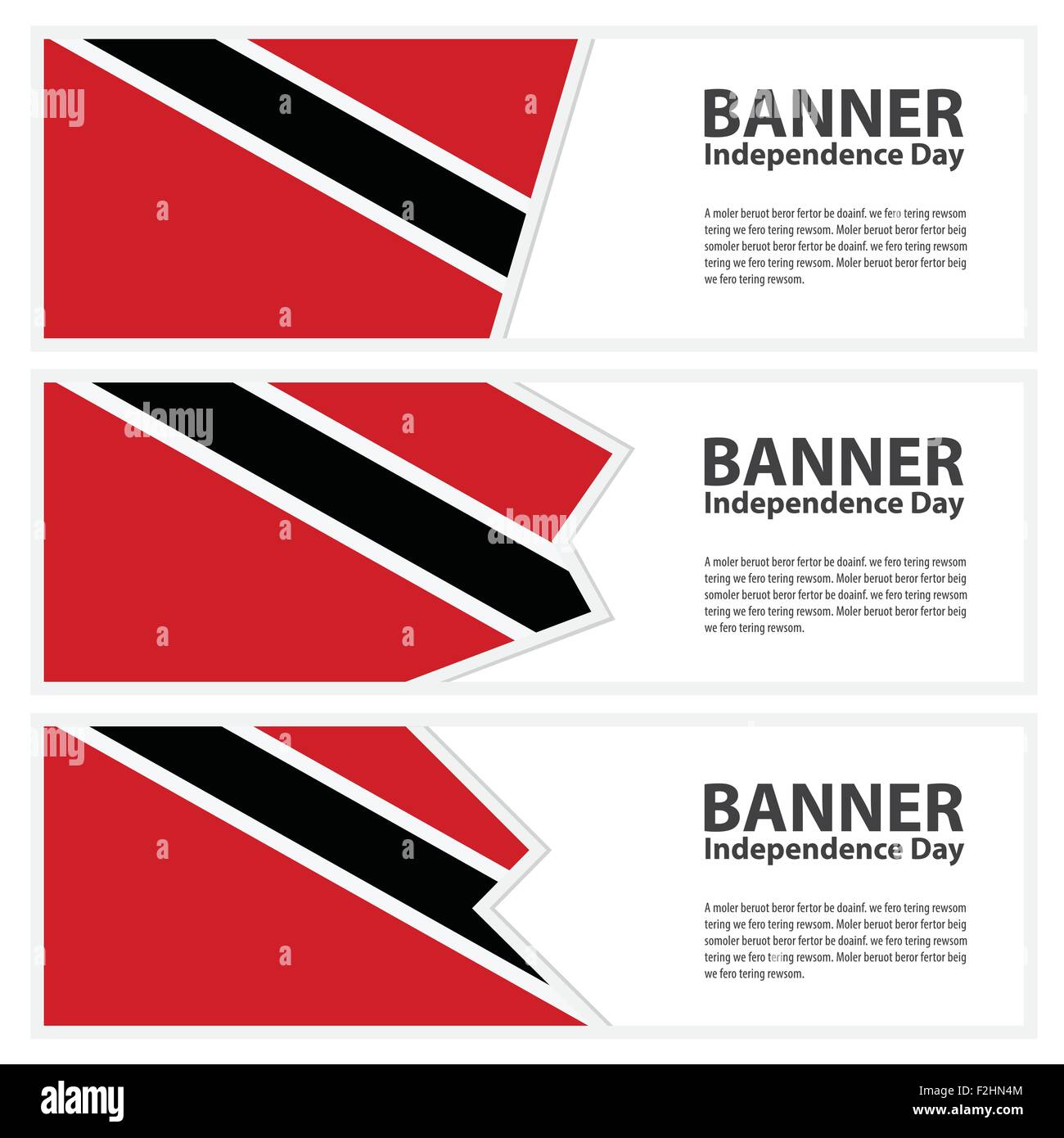 trinidad & tobago Flag banners collection independence day Stock Vector ...