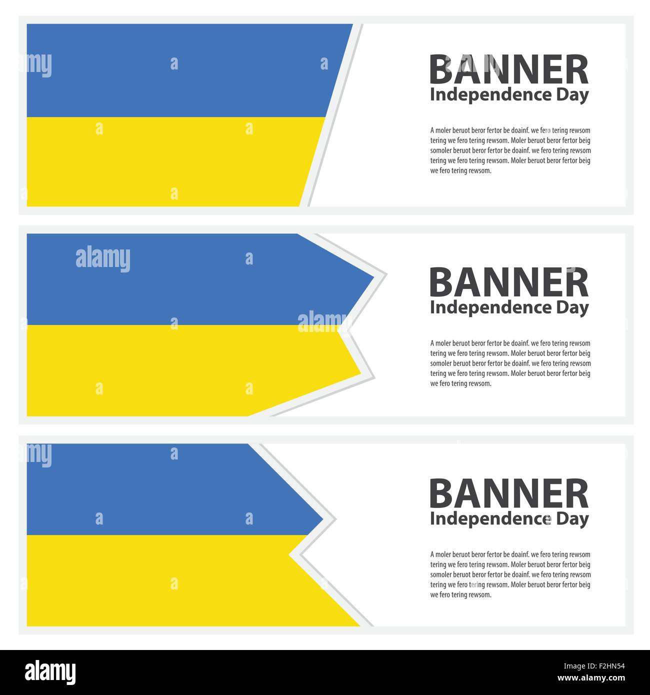 ukraine Flag banners collection independence day Stock Vector Image ...