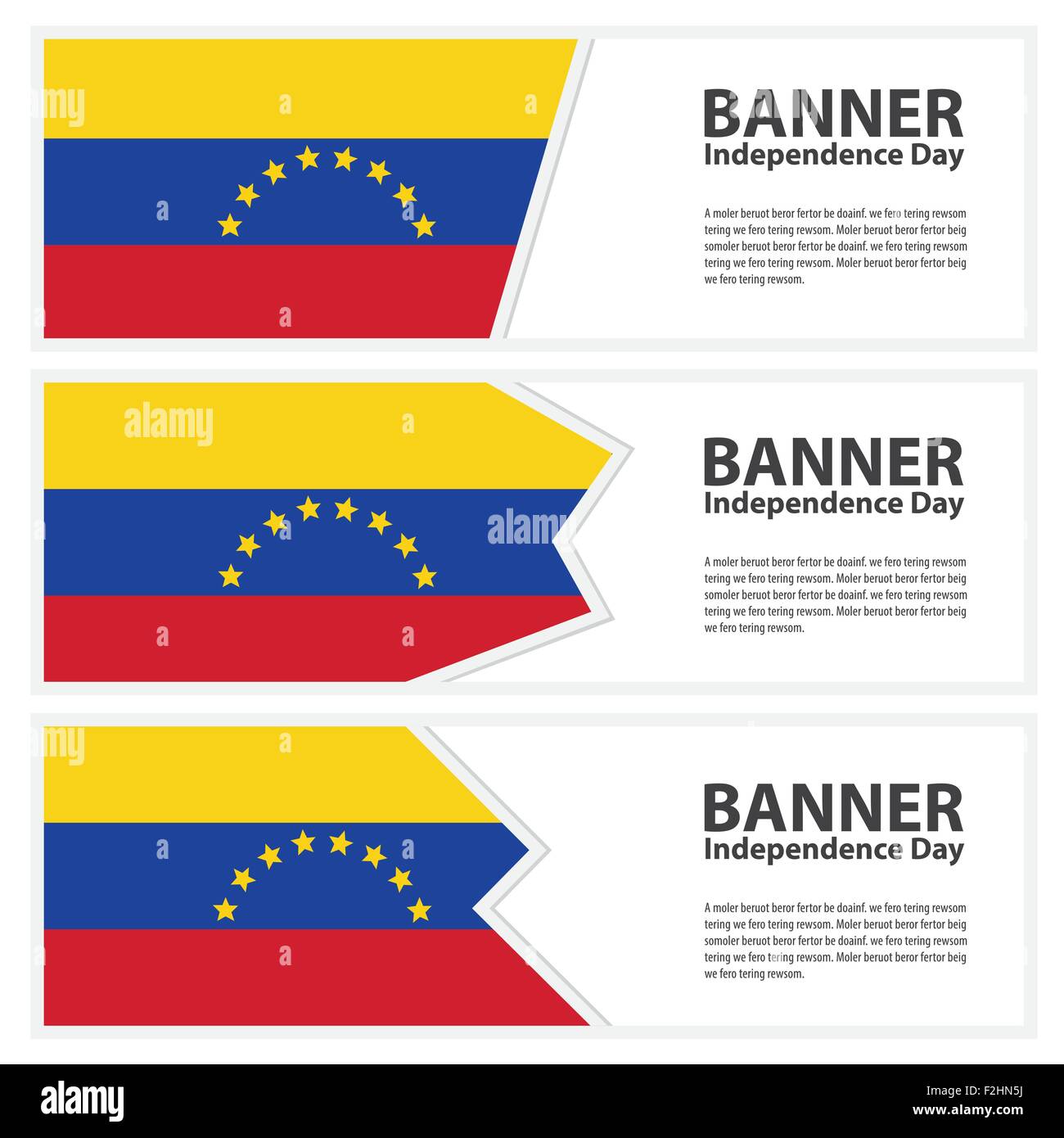 venezuela Flag banners collection independence day Stock Vector Image ...