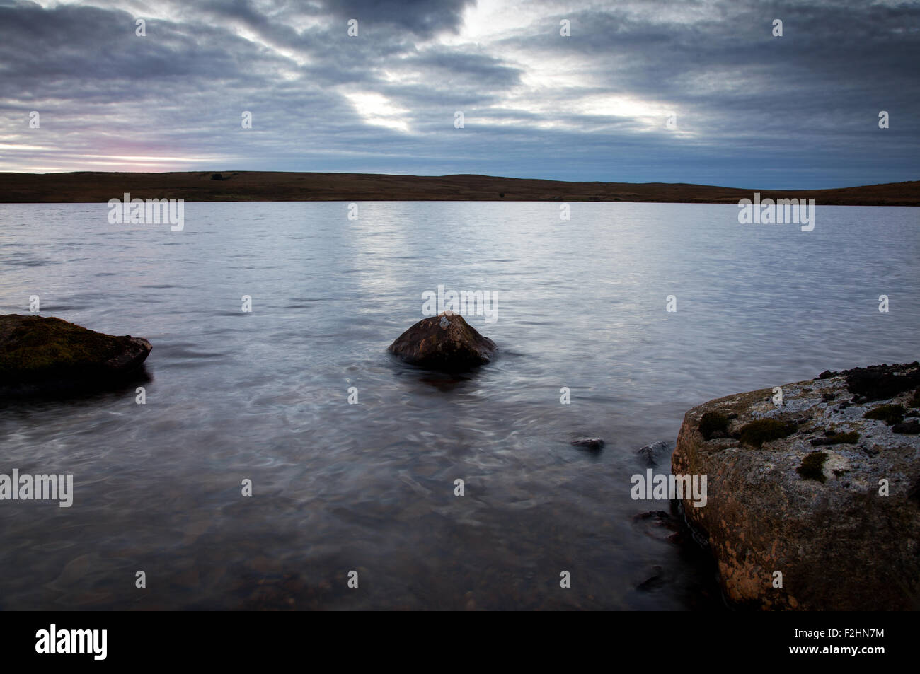 Photograph by © Jamie Callister. Sunset at Llyn Aled on the Denbigh ...