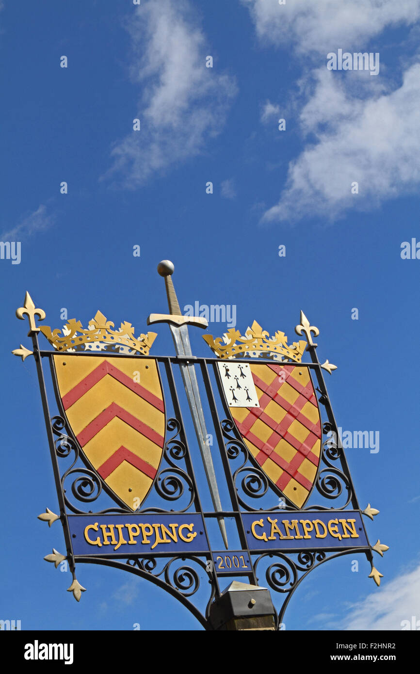 Chipping Camden town sign Stock Photo - Alamy