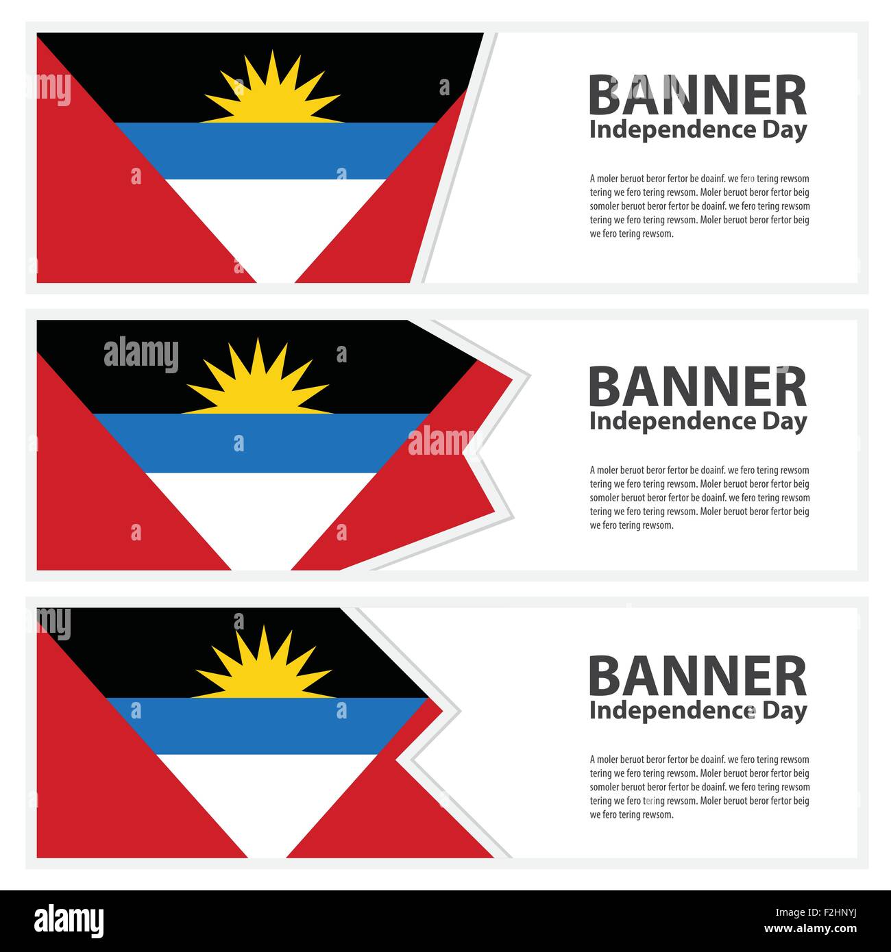 antigua and barbuda Flag banners collection independence day Stock ...